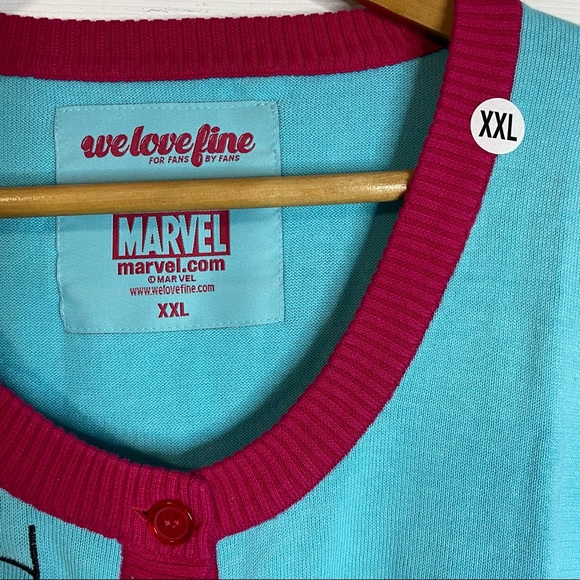 Marvel | Sweaters | Marvel Spider Gwen Vintage Knit Crop Cardigan Xxl ...